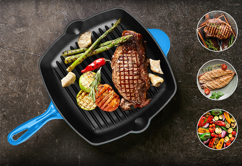 Grill tiganj Rosmarino Blacksmith plavi - 27 - Vitapur.me